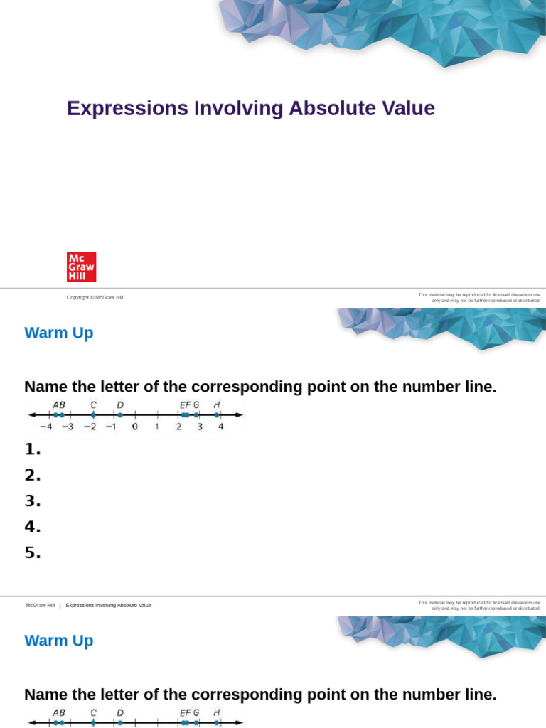 Expressions Involving Absolute Value | PDF | Thermometer | Accuracy And ...