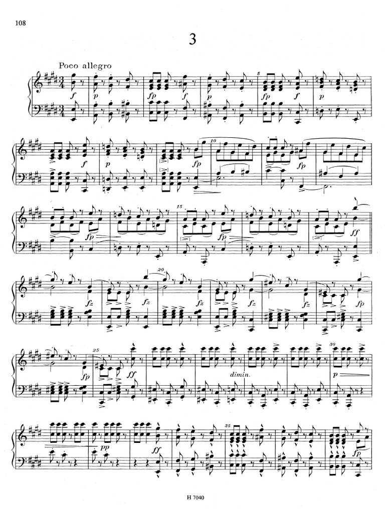 Vals Nº 3 Op 54. A. Dvorák | PDF