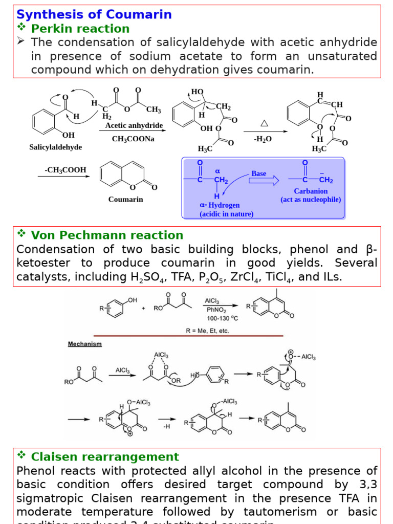 Coumarin II - DR BB Mishra | PDF | Chemical Reactions | Molecules