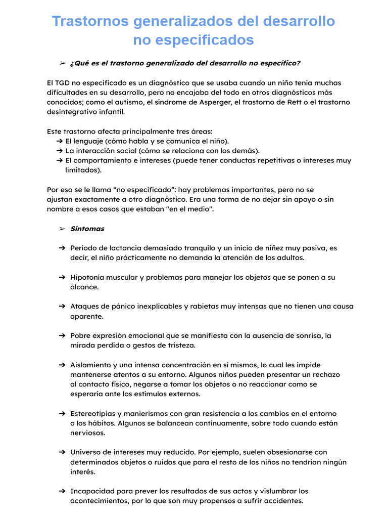 Desarrollo | PDF | Trastornos profundos del desarrollo | Conceptos psicologicos