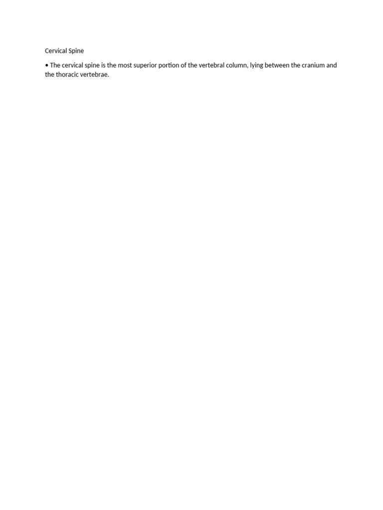 Cervical Spine | PDF
