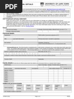 UCT HR101 Personal Details Form | PDF | Disability | Taxes