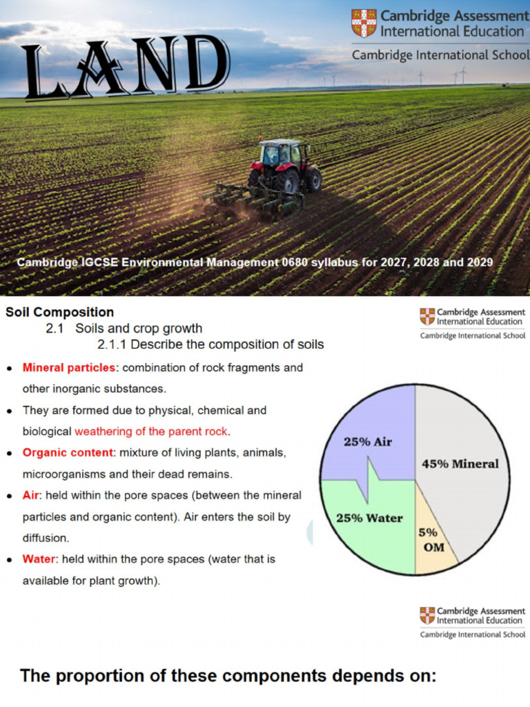 LAND - Final | PDF | Agriculture | Soil