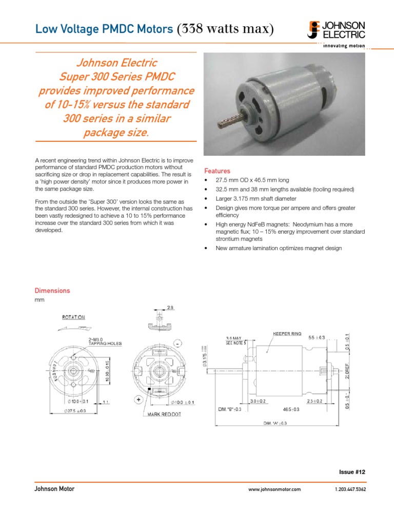 HC385MG PMDC Motor Specifications | PDF | Engines | Power (Physics)