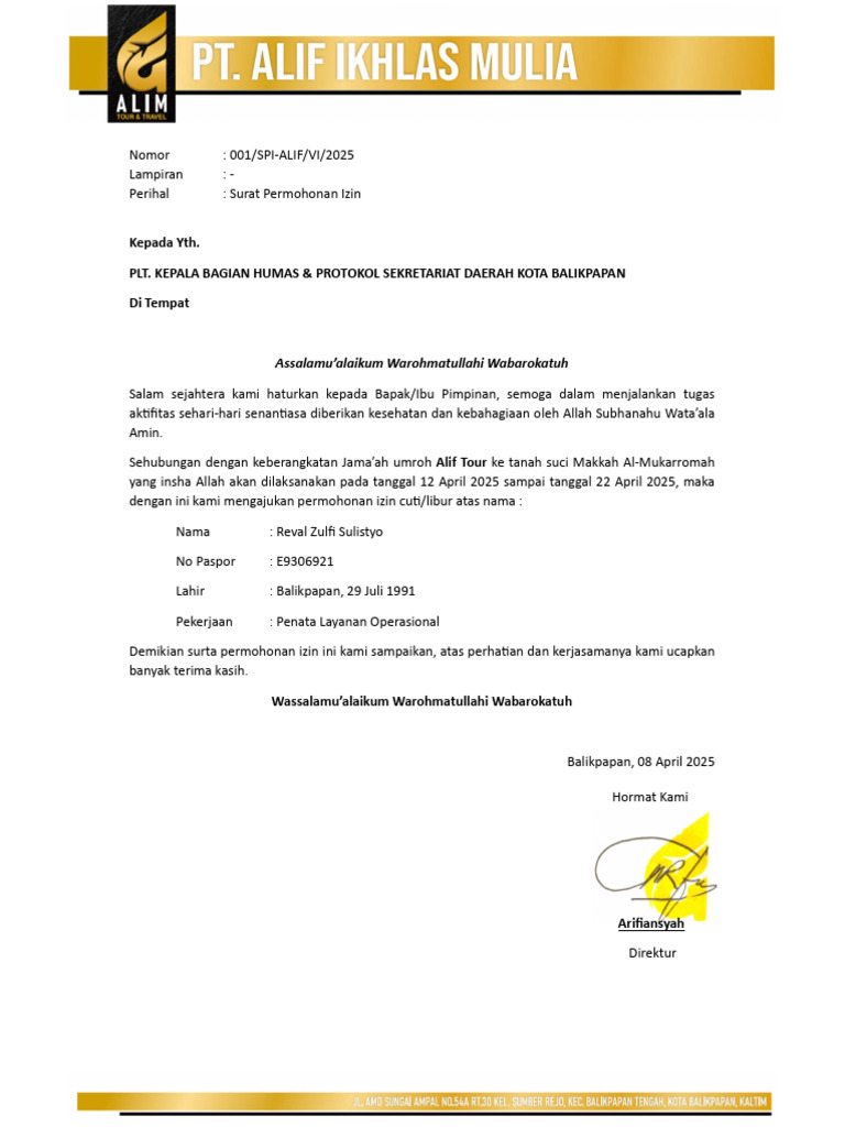 Surat - 001 - Iv - 2025 | PDF