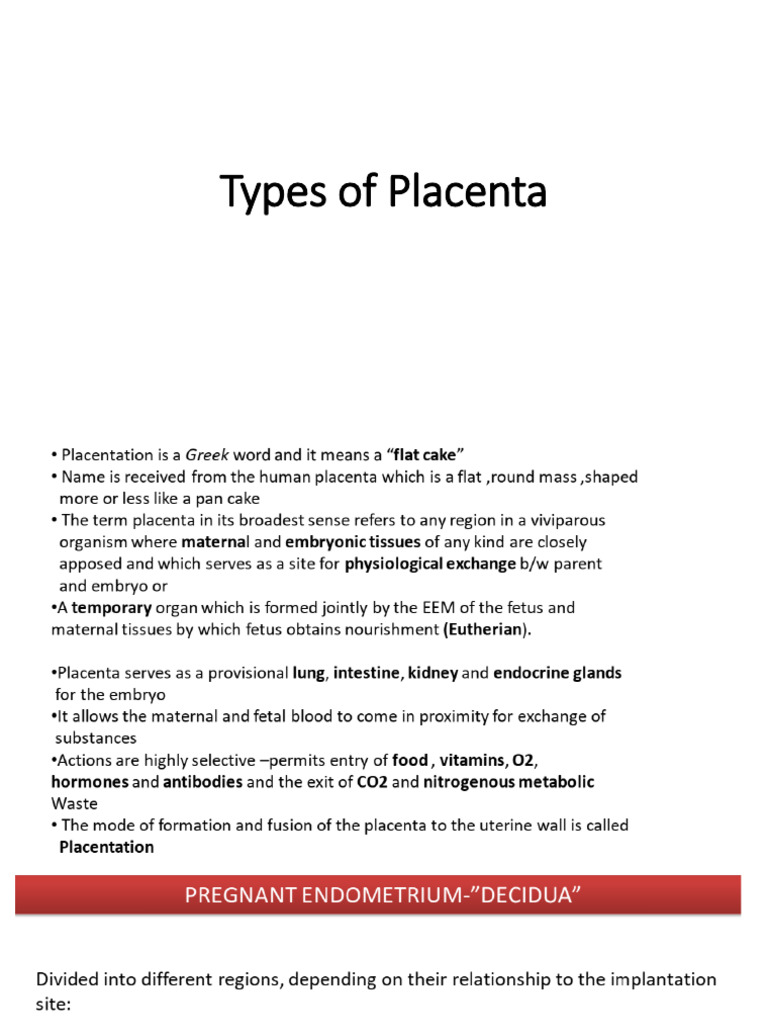 Types of Placenta Writeups | PDF