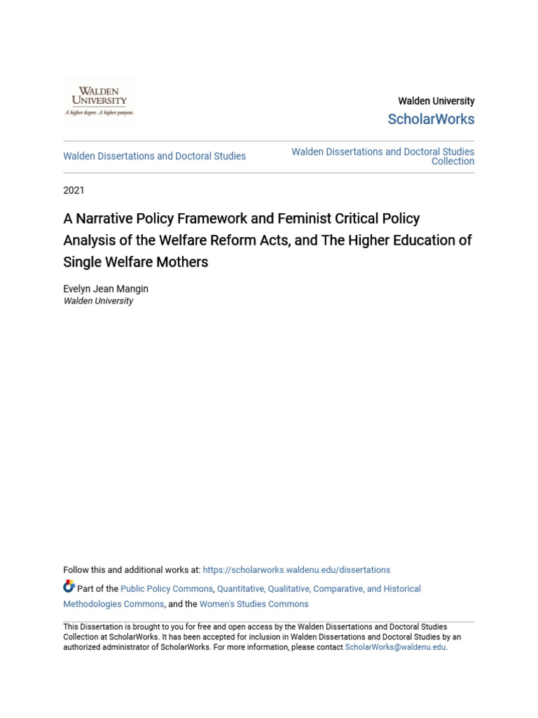 A Narrative Policy Framework and Feminist Critical Policy Analysi | PDF | Personal ...