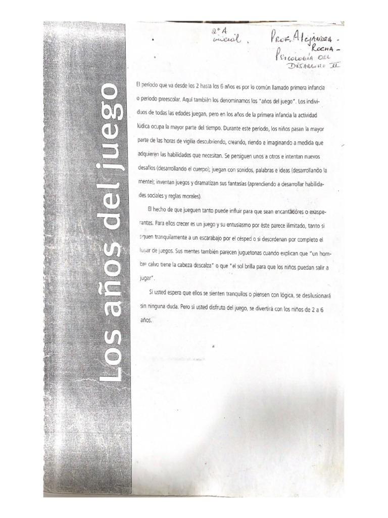 Psicologia Del Desarrollo y El Aprendizaje II | PDF