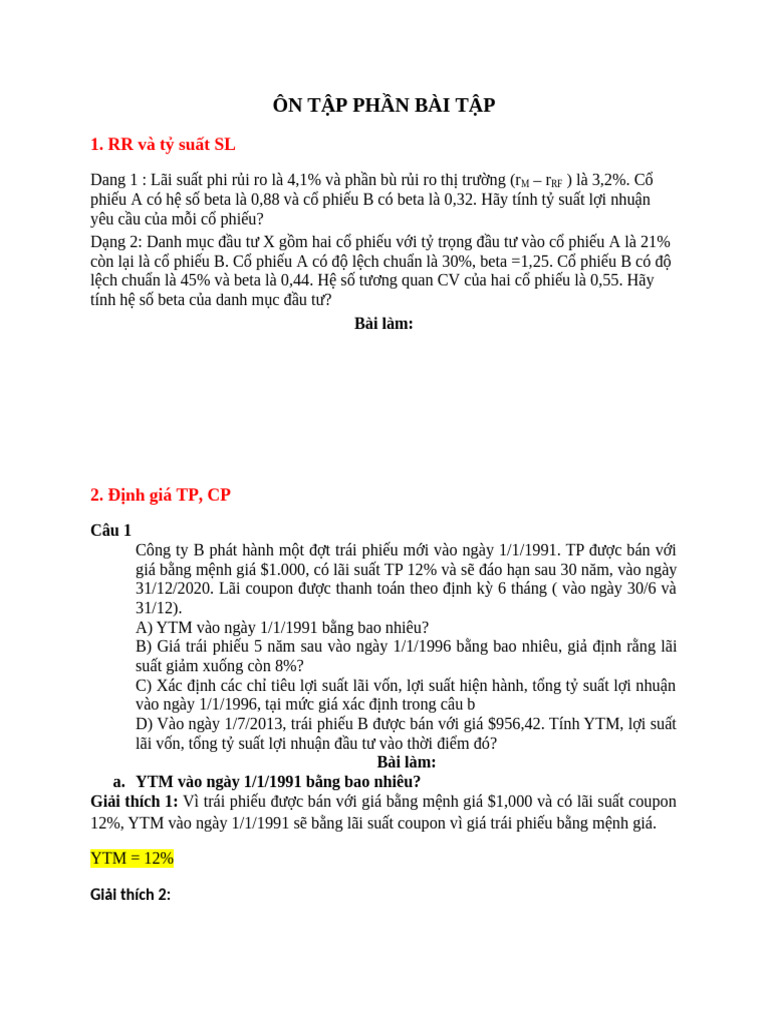 Các D NG Thi - qttc2 | PDF