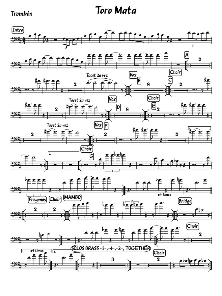 Toro Mata Trombón | PDF
