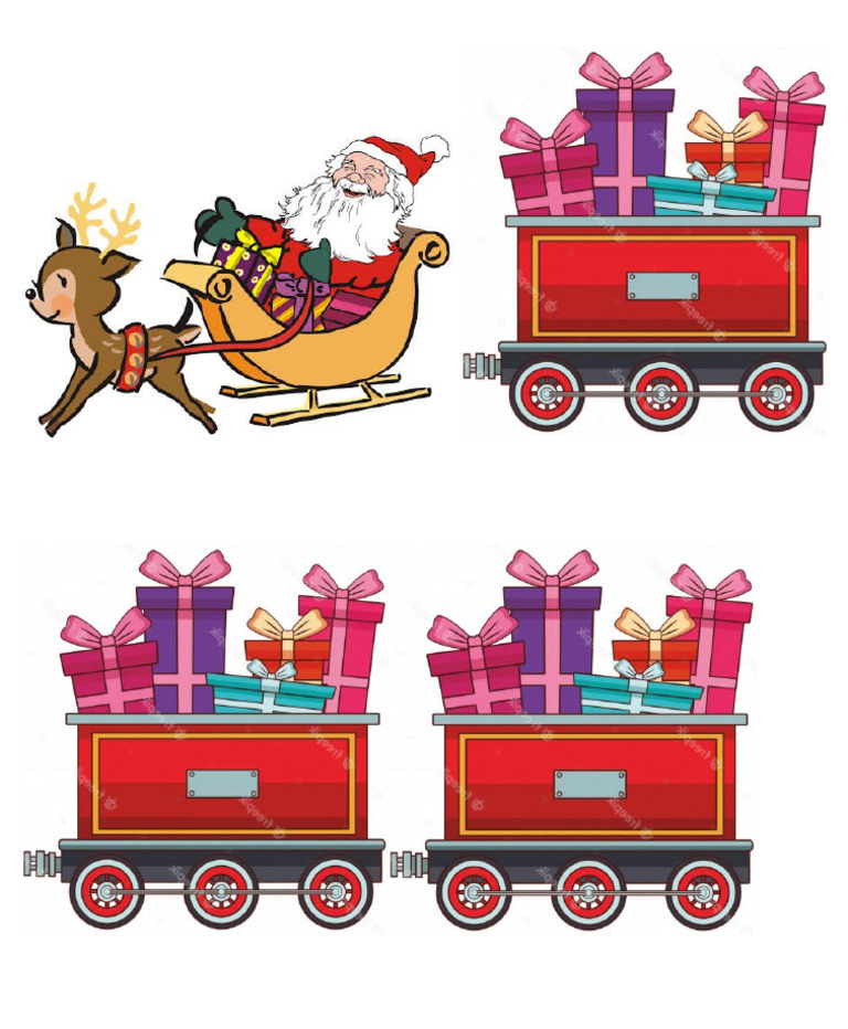 Santa Claus Volando Con Sus Reno | PDF