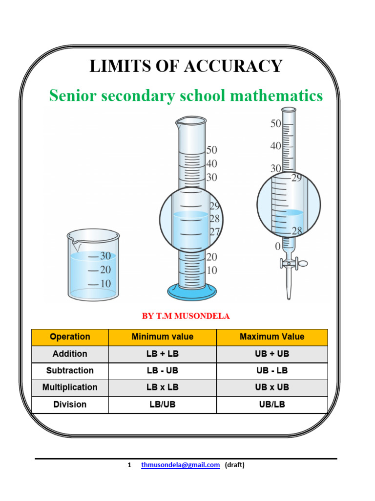 Approximation & Estimation - Limits of Accuracy | PDF | Accuracy And ...