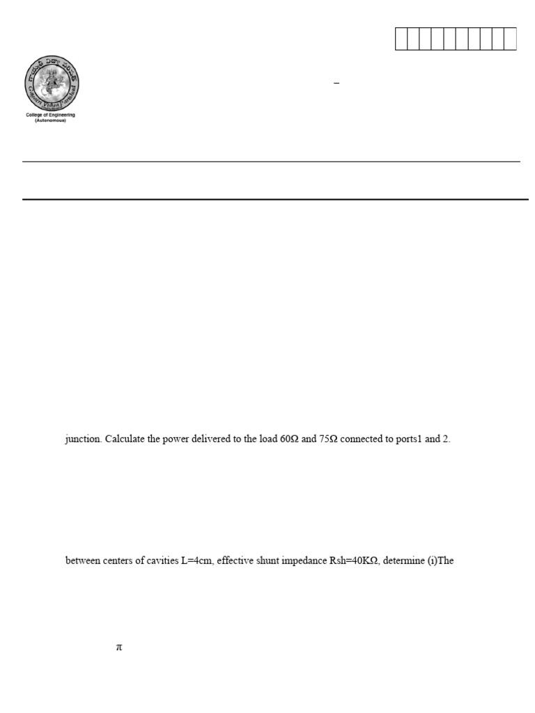 R2020 - 20EC1121 - Microwave Engineering (EC | PDF | Waveguide | Waves