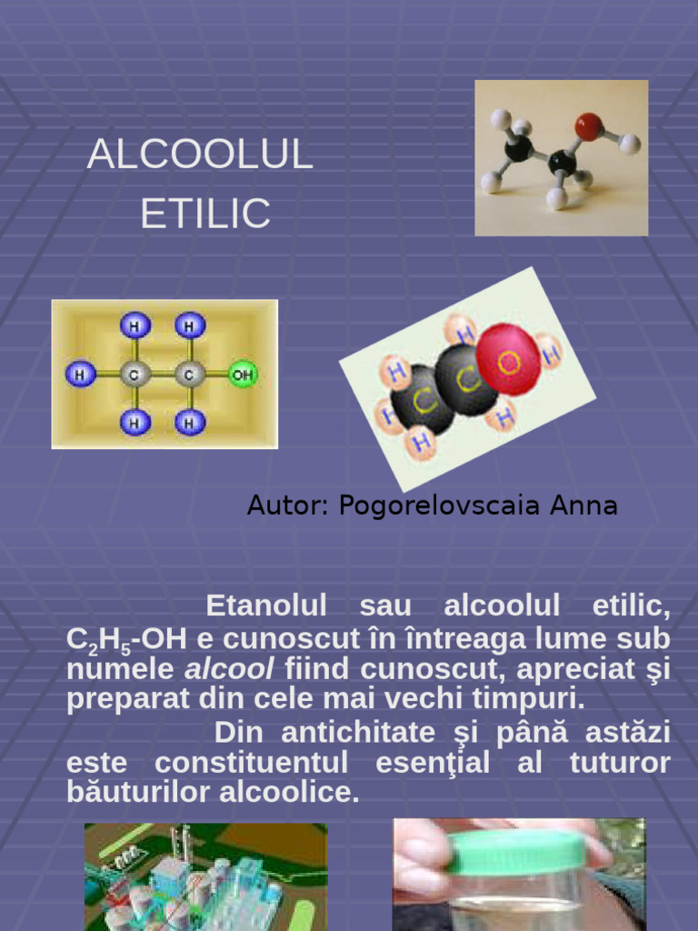 Alcoolul Etilic | PDF