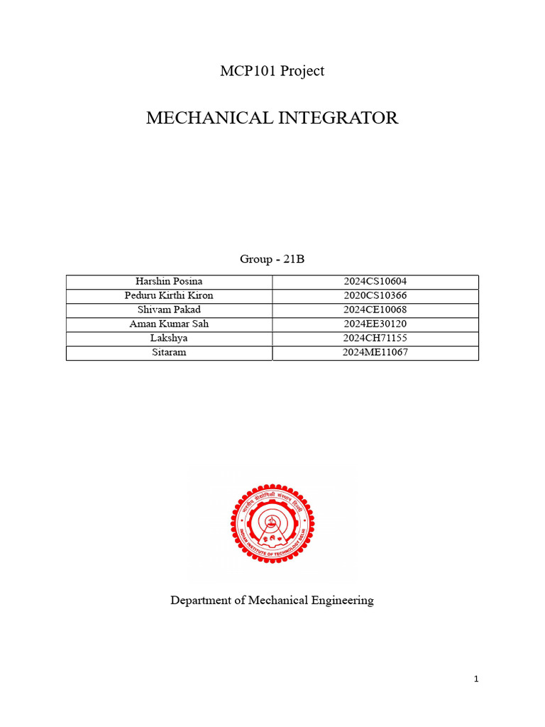 MCP Project Report | PDF | Applied And Interdisciplinary Physics ...
