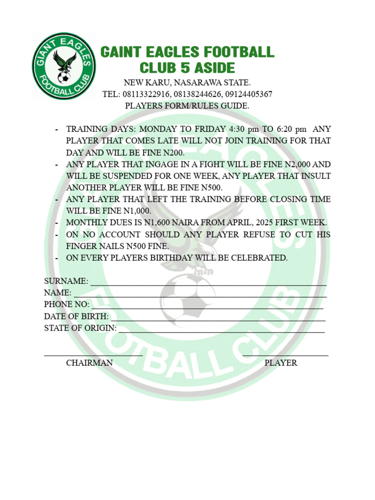 Gaint Eagles Football | PDF