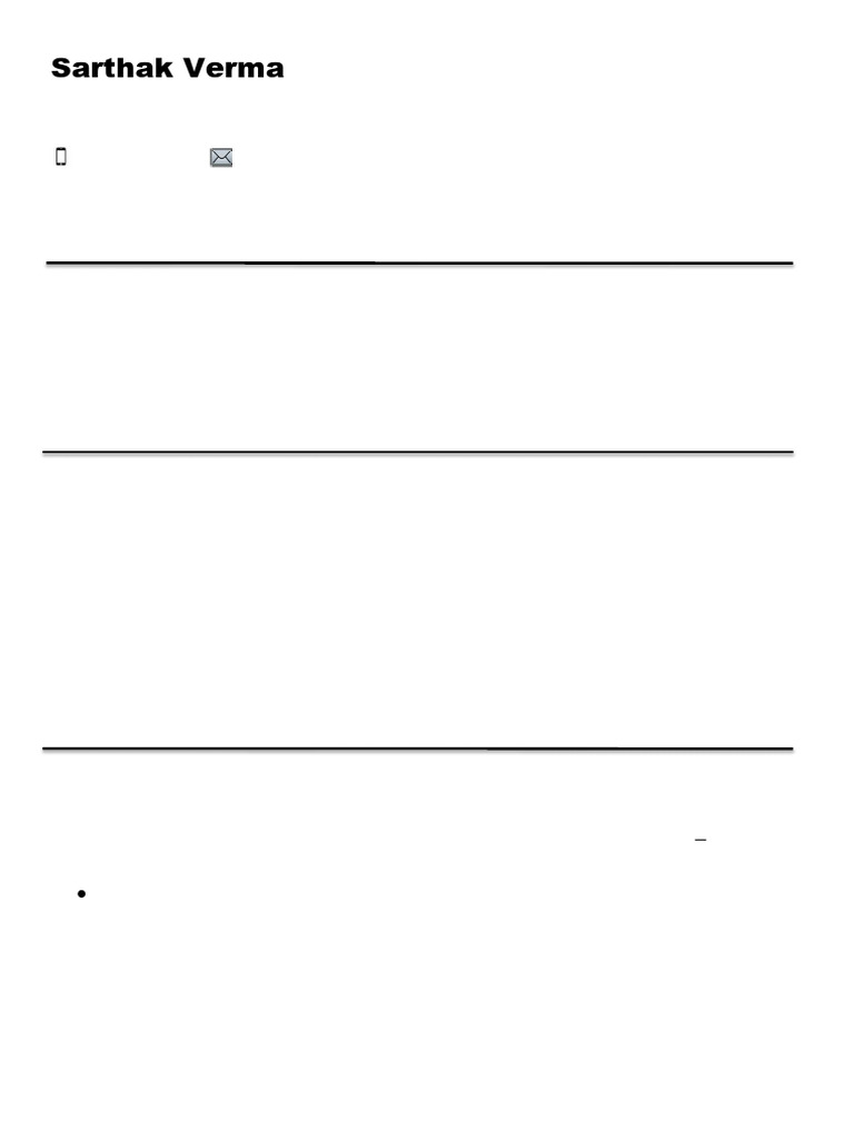 Sarthak Verma Resume 2024 | PDF | Customer Relationship Management | Business Process