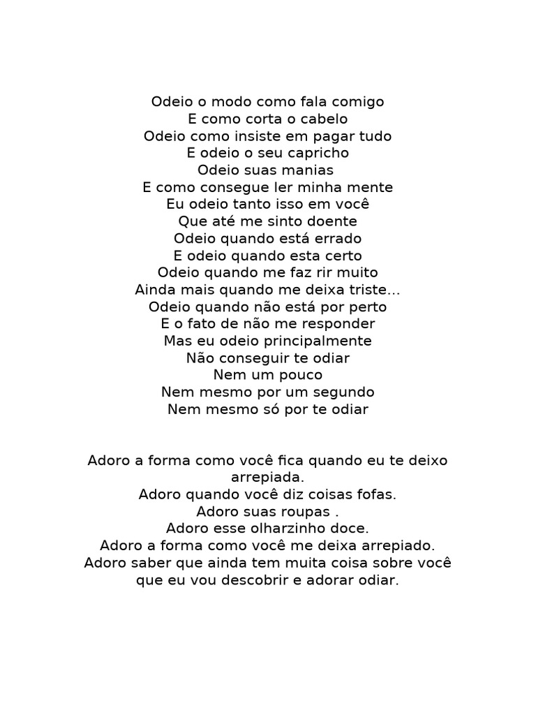 Odeio e Adoro Você | PDF