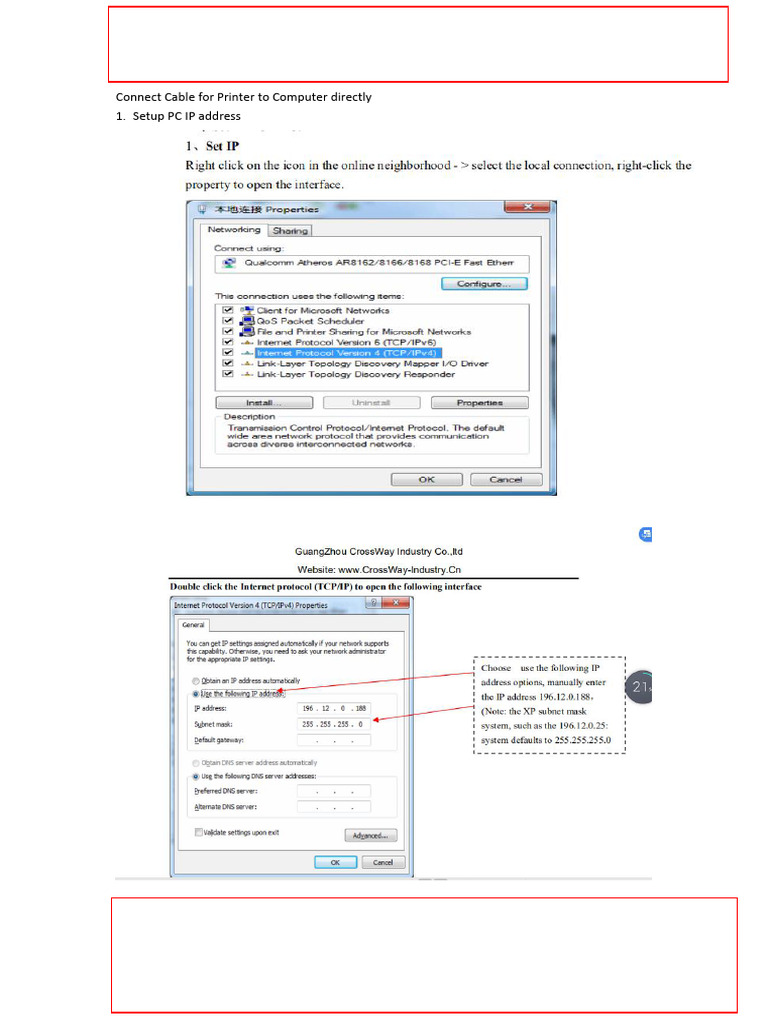 How To Setup IP Address | PDF