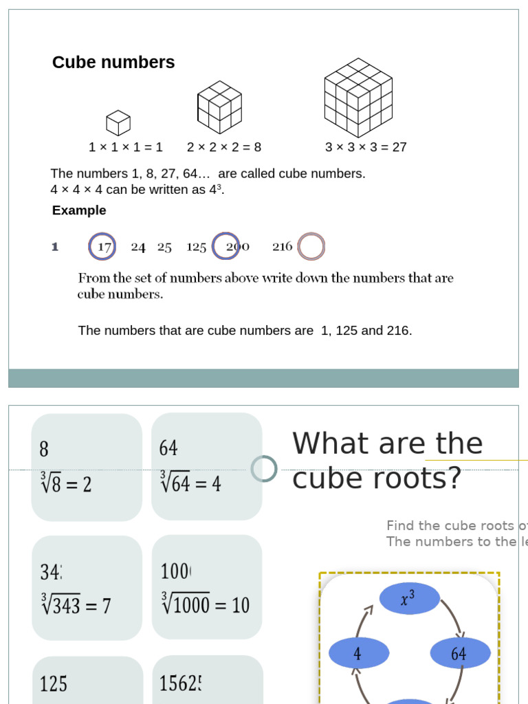 LESSON 5 - CUBE AND OTHER ROOTS | PDF | Numbers | Number Theory