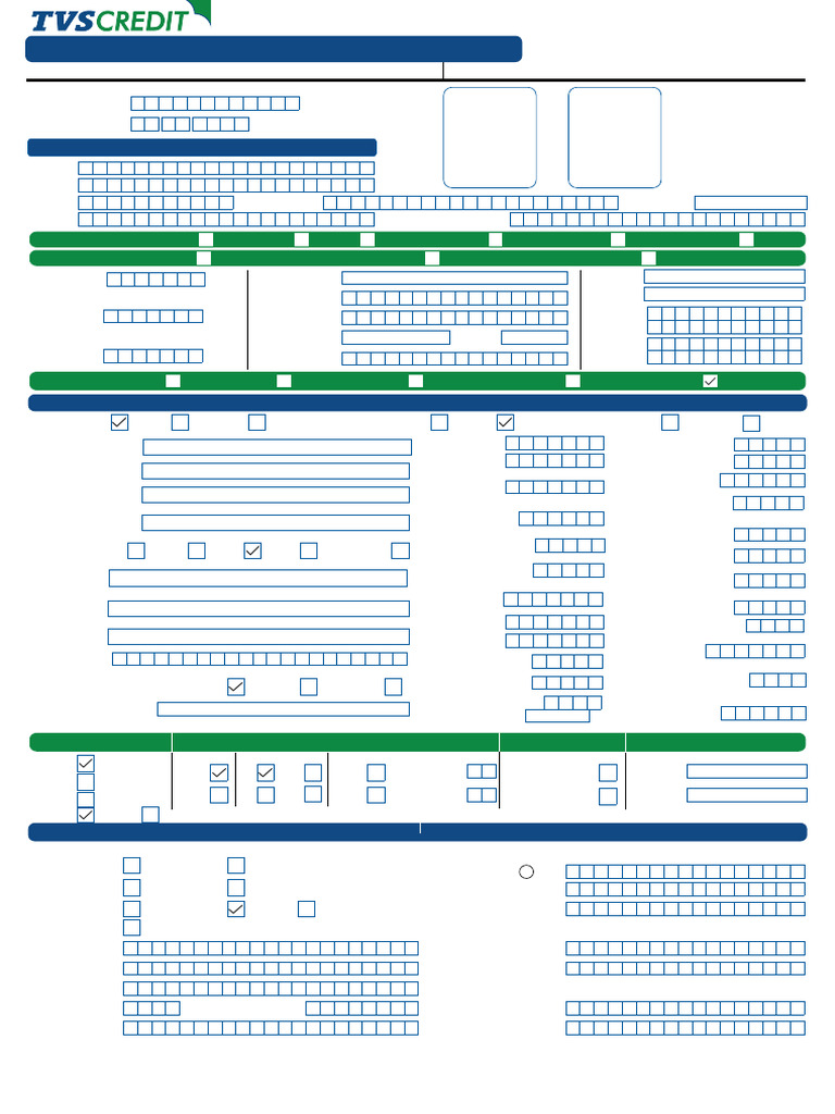 TVS Two-Wheeler Loan Application Form | PDF | Credit | Finance & Money Management