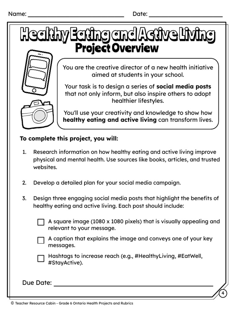 Healthy Eating and Active Living Project | PDF | Healthy Diet | Eating