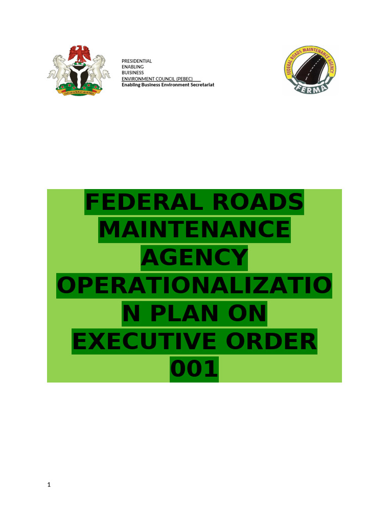 FERMA Operationalization Plan | PDF | Policy | Evaluation