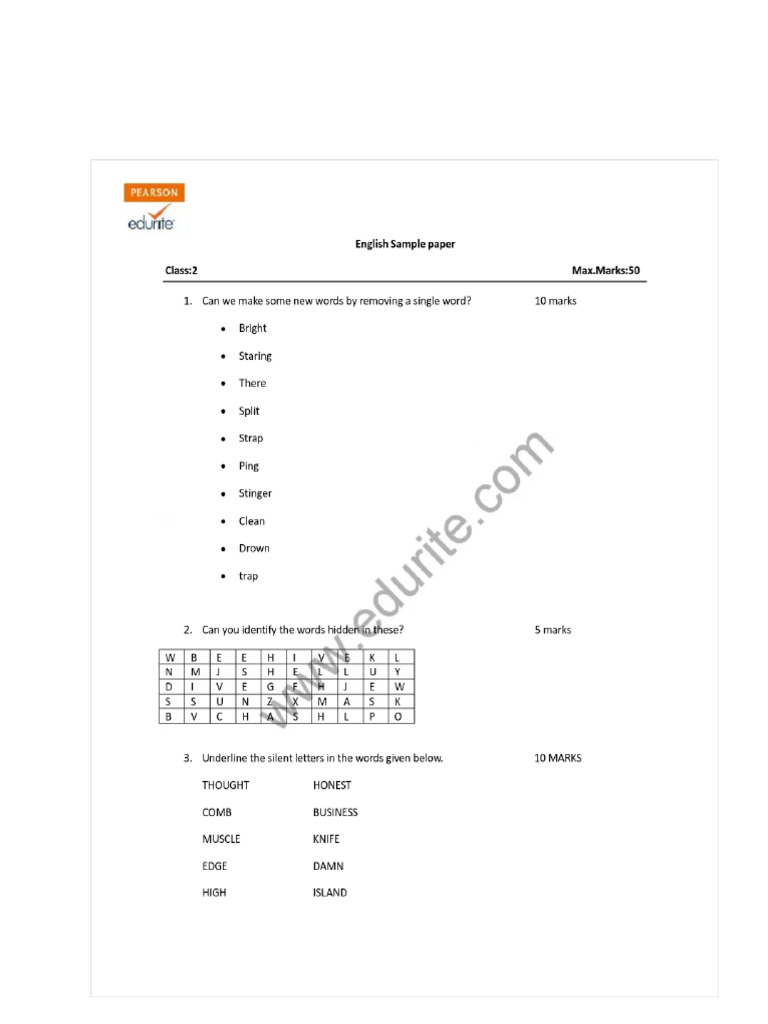 Cbse Class 2 English | PDF