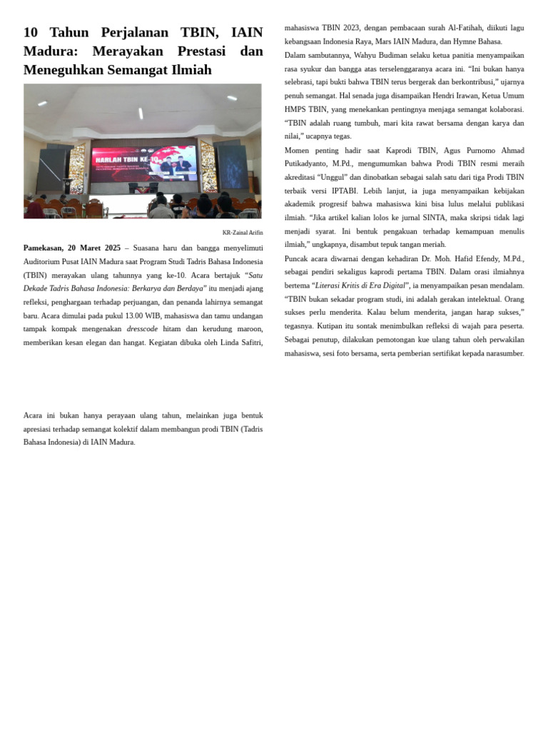 ☔UTS JURNALISTIK (Zainal Arifin) | PDF