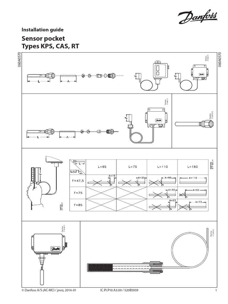 Sensor Pocket Types KPS, CAS, RT: Installation Guide | PDF