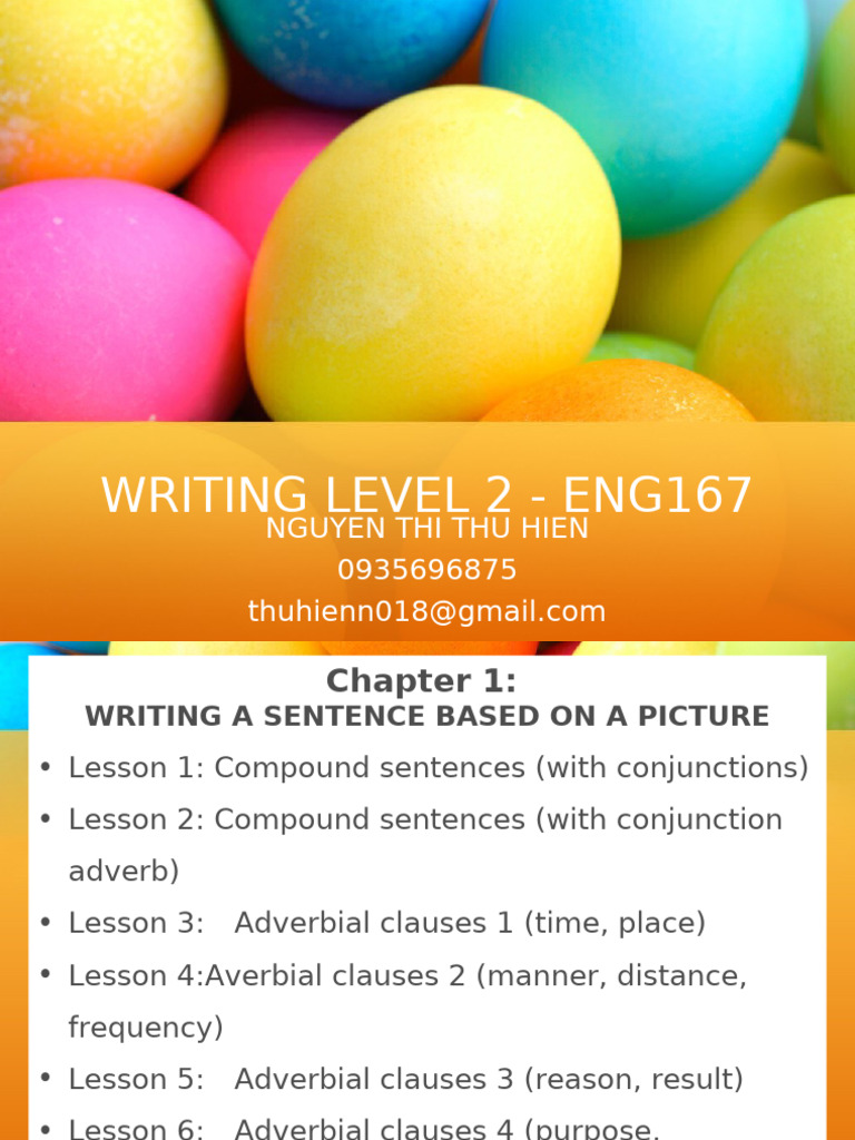 1- ENG 167-Writing Level 2-2020S-Lecture SLides- 1 | PDF | Sentence (Linguistics) | Language ...