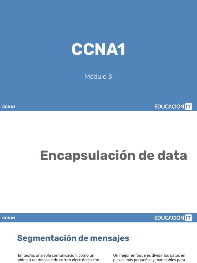 Encapsulación de Data y Acceso A Los Datos | PDF | Dirección IP | Protocolos de internet