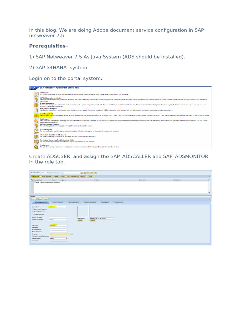 Configure Adobe Document Services in SAP | PDF | Software Engineering ...
