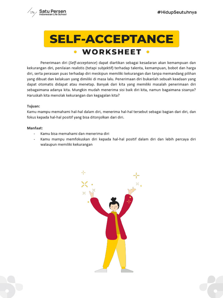Worksheet - Self-Acceptance | PDF
