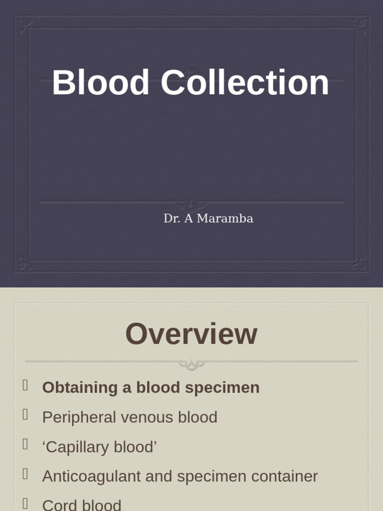 1a Blood Collection | PDF | Vein | Blood
