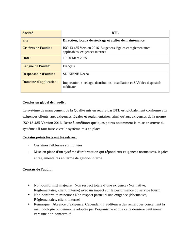 Rapport D'audit Interne | PDF | Audit