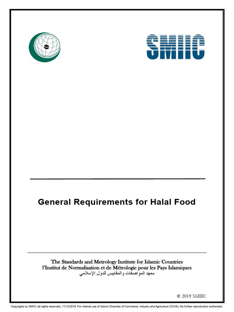 OIC-SMIIC 1 - 2019 - General Requirements For Halal Food - Text.Marked ...