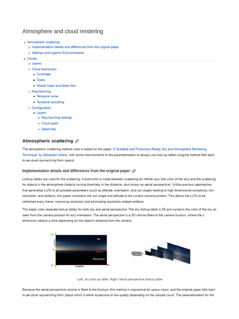 Atmospheric Scattering and Cloud Rendering Techniques | PDF | Texture ...