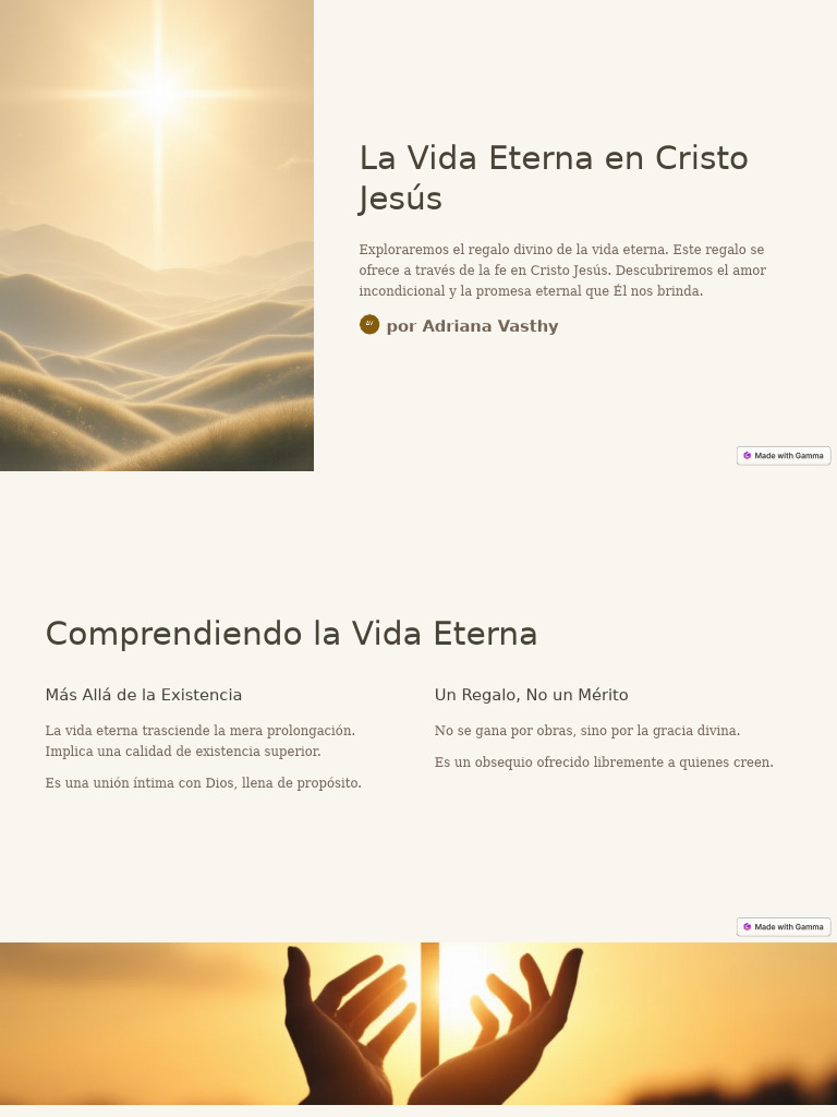 La Vida Eterna en Cristo Jesus | PDF | Cristo (título) | Vida eterna ...
