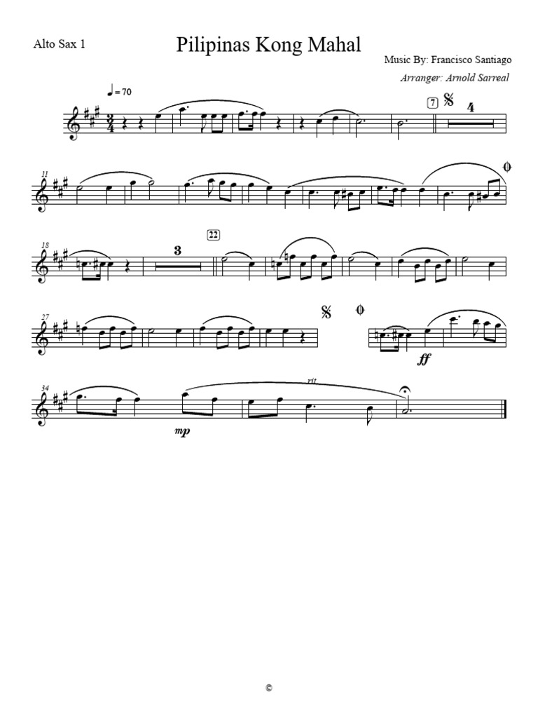 Pilipinas Kong Mahal - Alto 1 | PDF