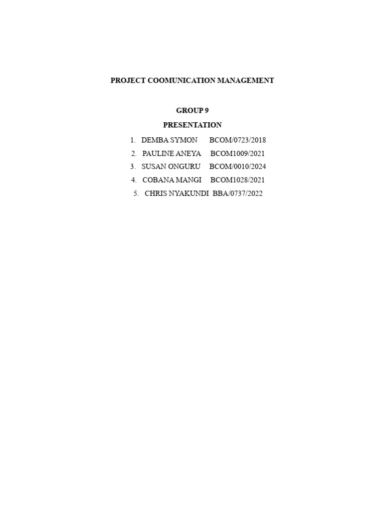 Project Coomunication Management | PDF | Project Management | Communication