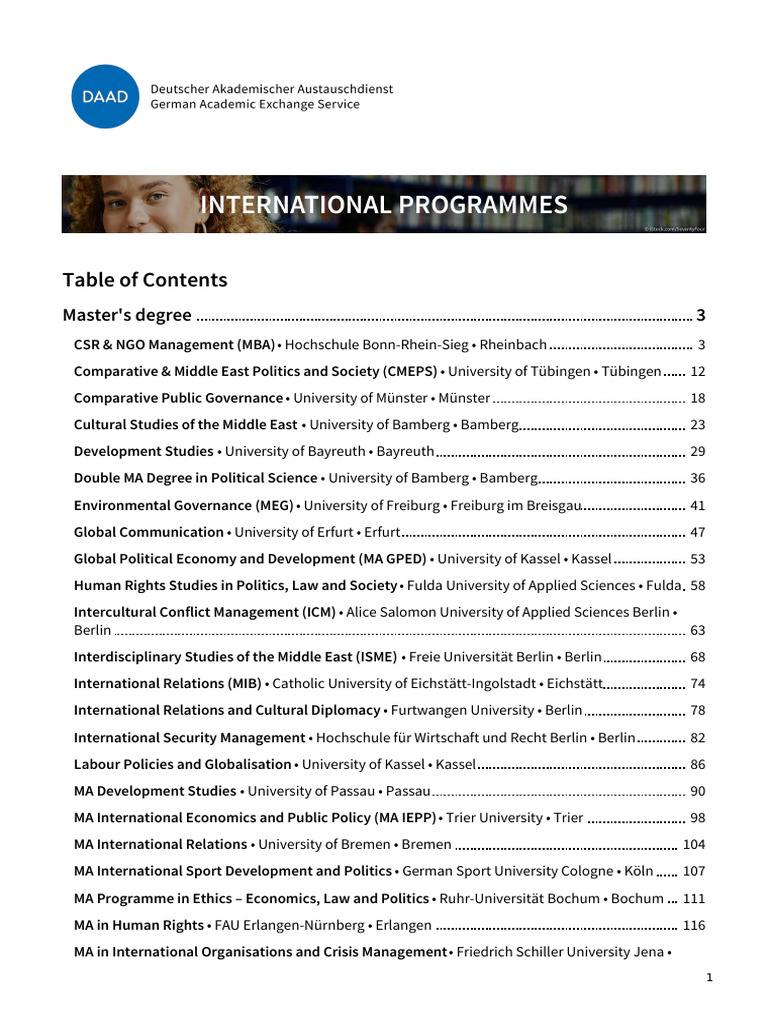 List of Master's Universities for International Relations by UMAIR KHAN ...