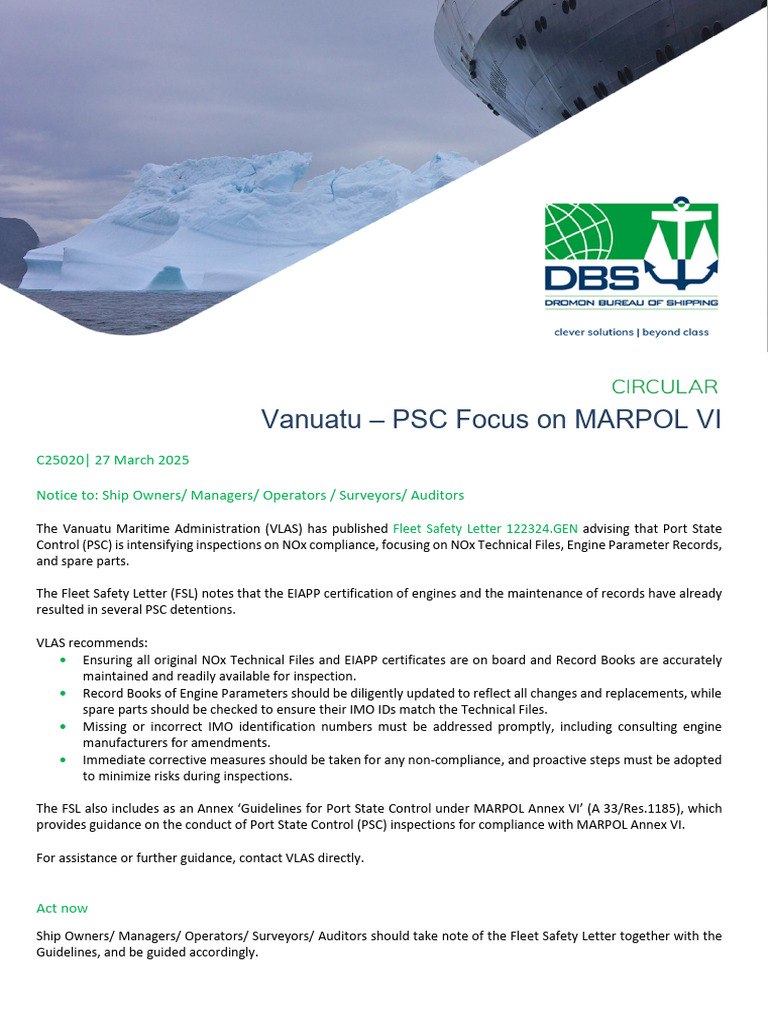 C25020 Vanuatu PSC Focus On MARPOL VI | PDF