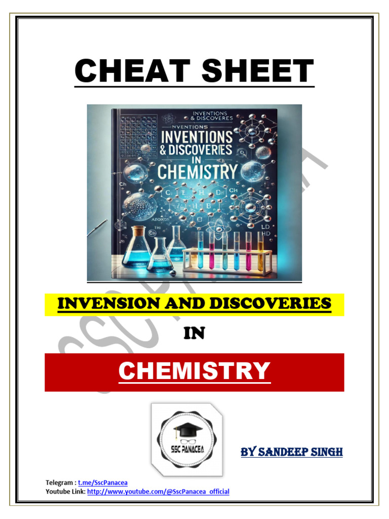 Chemistry Discoveries Cheat Sheet by SSC Panacea | PDF