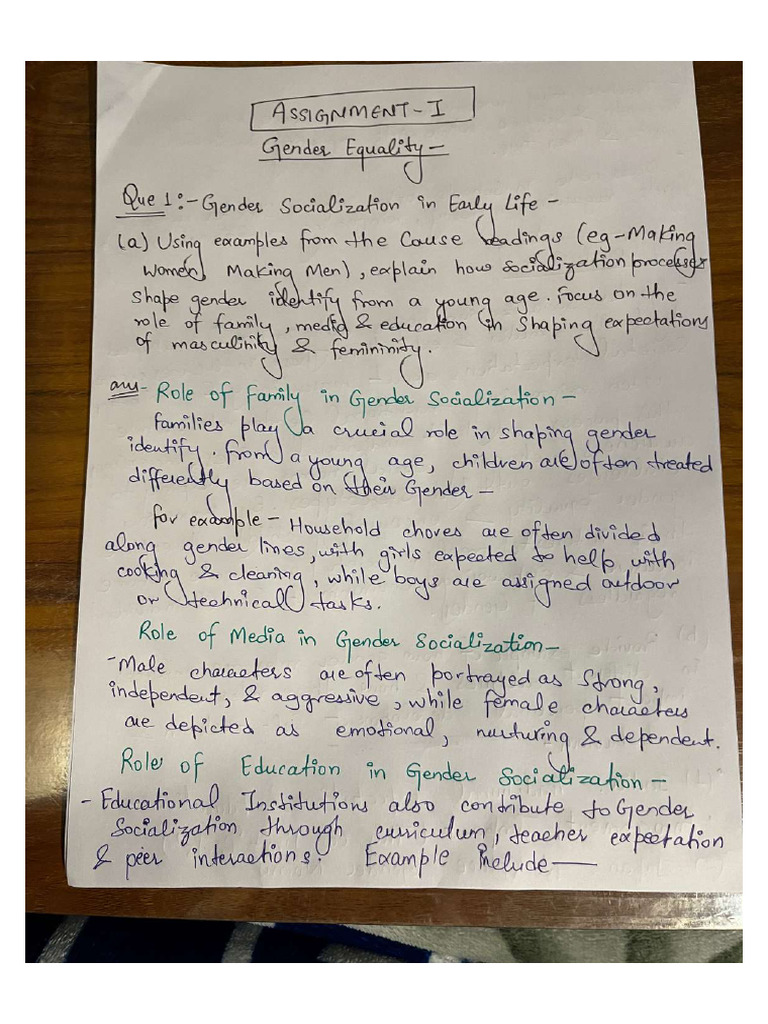 Gender Equality Ass.1 - Compressed | PDF