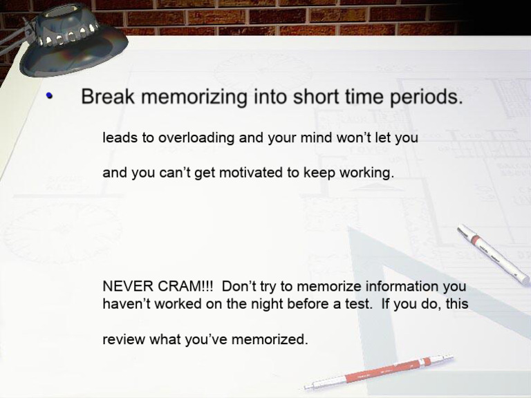 Break Memorizing Into Short Time Periods | PDF