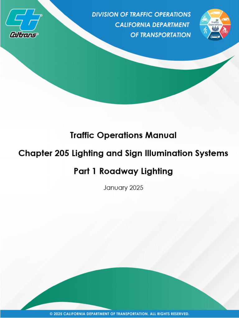 Roadway Lighting Operations Manual | PDF | Controlled Access Highway | Interchange (Road)