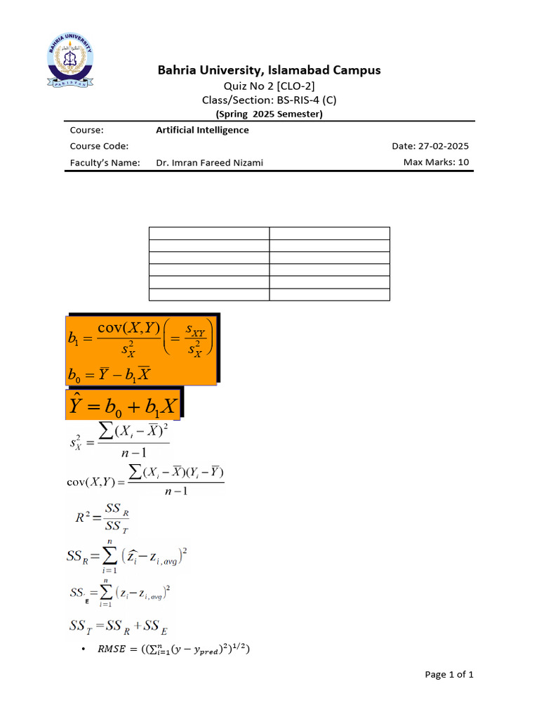 AI Quizi 2 Bs RIS 4C SPR 2025 | PDF