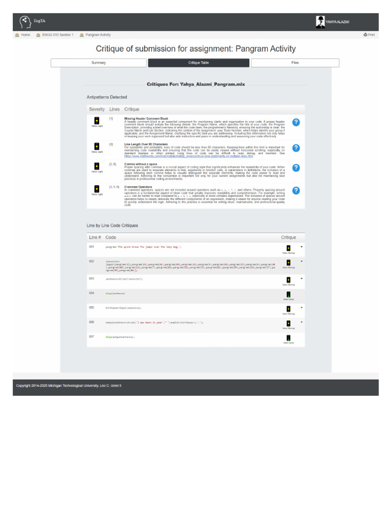 Screencapture Webta Dev Cs Mtu Edu EngTA Submission Show 5274 2025 03 ...