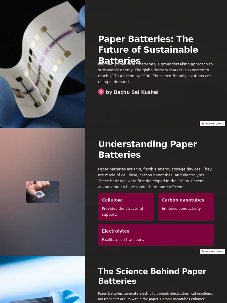 Flexible Paper Battery Market Insights | PDF | Physical Sciences ...